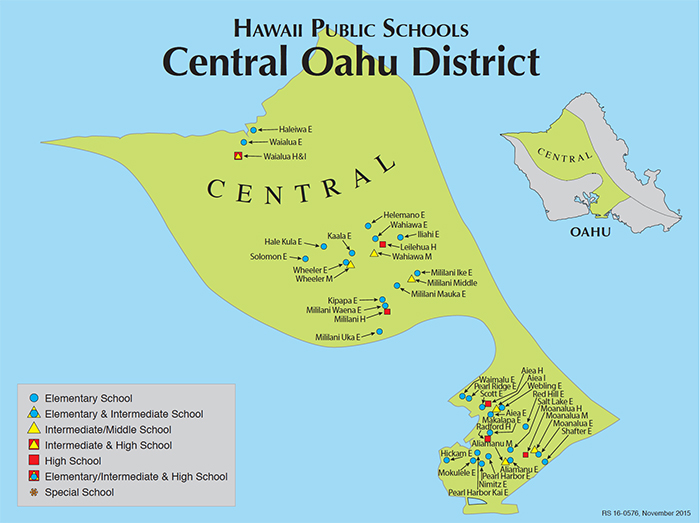 Hawaii DOE | Oahu Map Hawaii DOE | Oahu Map